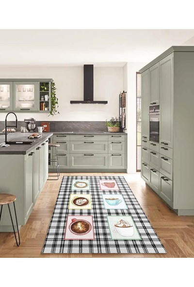 Evmila Dijital Baskı Mutfak Halısı