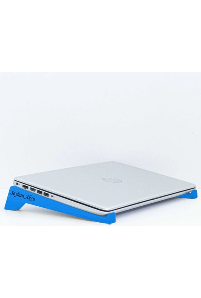 BK Kişiye Özel Taşınabilir Ahşap Mavi Notebook Laptop Standı BK Kişiye Özel Taşınabilir Ahşap Mavi Notebook Laptop Standı