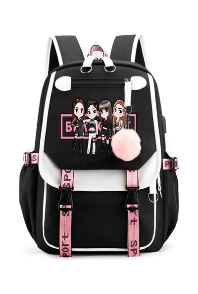 Venta Caliente Kore Juvenil Blackpink Sırt Çantası USB Bağlantı Noktası ile (Yurt Dışından) Venta Caliente Kore Juvenil Blackpink Sırt Çantası USB Bağlantı Noktası ile (Yurt Dışından)