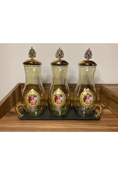 Vodooo 3'lü Stantlı Labut Kavanoz Seti Vodooo 3'lü Stantlı Labut Kavanoz Seti