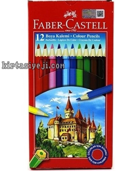 Kırtasiyeji 12 Renk Kuru Boya Faber-Castell