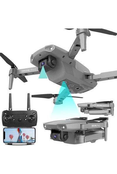 Dake E99 4K Hd Çift Kamera 2.4g Profesyonel Quadcopter Katlanır Sabit Irtifa Uzaktan Kumandalı Hava Uçağı Drone Oyuncak - Gri (Yurt Dışından) Dake E99 4K Hd Çift Kamera 2.4g Profesyonel Quadcopter Katlanır Sabit Irtifa Uzaktan Kumandalı Hava Uçağı Drone Oyuncak - Gri (Yurt Dışından)