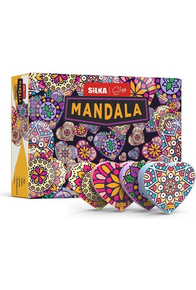 Kırtasiyeji Kalp Desenli Silgi Silka Mandala Kırtasiyeji Kalp Desenli Silgi Silka Mandala