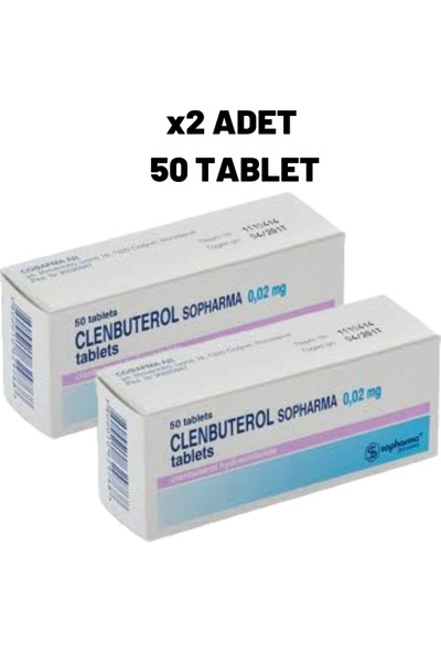 Sopharma Clenbuterol 0.02mg X2 Kutu 100 Tablet Sopharma Clenbuterol 0.02mg X2 Kutu 100 Tablet