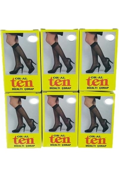 Oral Or-Al Ten 12 Adet Kadın Dizaltı Ince Çorap