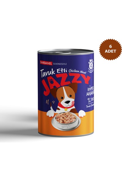 Dardanel Jazzy Köpek Maması Tavuklu 400G x 6 Adet Dardanel Jazzy Köpek Maması Tavuklu 400G x 6 Adet