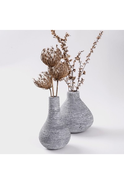 Lukka Home Beton Vazo, Beyaz Eskitme Mini Vazo Seti, Dekoratif Küçük Boy Vazo Lukka Home Beton Vazo, Beyaz Eskitme Mini Vazo Seti, Dekoratif Küçük Boy Vazo