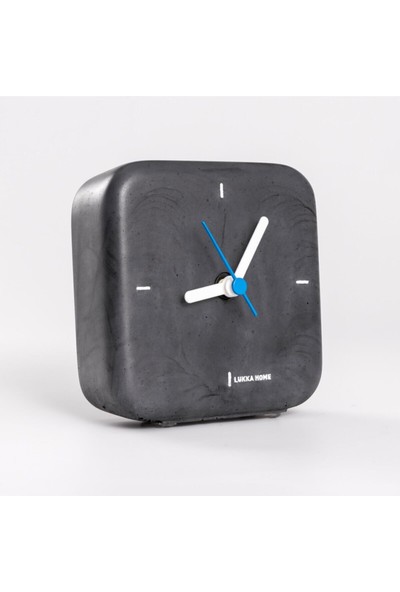 Lukka Home Kare Koyu Gri Beton Masa Saati Minimal Ofis Aksesuar Lukka Home Kare Koyu Gri Beton Masa Saati Minimal Ofis Aksesuar