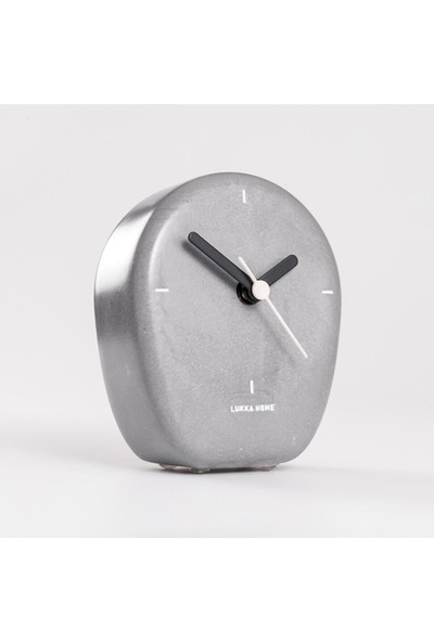 Elips Açık Gri Beton Masa Saati Minimal Ofis Aksesuar Elips Açık Gri Beton Masa Saati Minimal Ofis Aksesuar