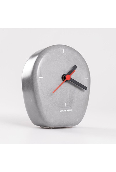 Elips Açık Gri Beton Masa Saati Minimal Ofis Aksesuar Elips Açık Gri Beton Masa Saati Minimal Ofis Aksesuar