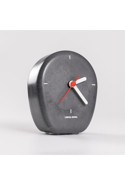 Elips Koyu Gri Beton Masa Saati Minimal Ofis Aksesuar Elips Koyu Gri Beton Masa Saati Minimal Ofis Aksesuar