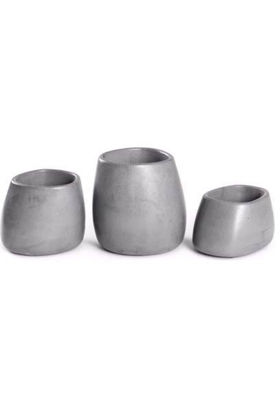 Lukka Home 3 Lü Set Amorf Gri Beton Sukulent Saksı ve Kaktüs Saksısı Patentli Tasarım Lukka Home 3 Lü Set Amorf Gri Beton Sukulent Saksı ve Kaktüs Saksısı Patentli Tasarım