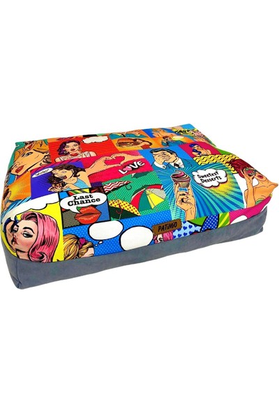 Patimio Pop Art Dilimleri Kedi ve Köpek Yatağı 70X50(ORTA Irk Köpek) Patimio Pop Art Dilimleri Kedi ve Köpek Yatağı 70X50(ORTA Irk Köpek)