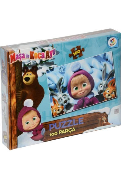 Amazeus MB7540 Laço Kids Maşa ile Koca Ayı 100 Parça Puzzle