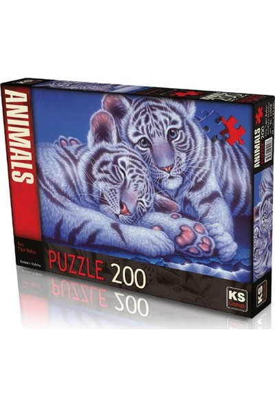 Amazeus 24008 Ks, Two Tiger Babys, 200 Parça Puzzle Amazeus 24008 Ks, Two Tiger Babys, 200 Parça Puzzle