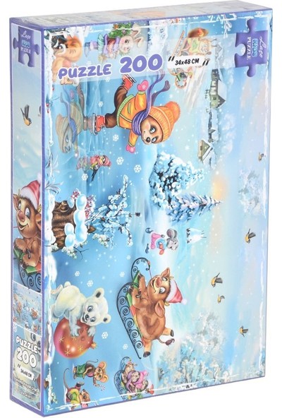 Amazeus LC7324 Utku, Sevimli Kayakçılar 200 Parça Puzzle Amazeus LC7324 Utku, Sevimli Kayakçılar 200 Parça Puzzle