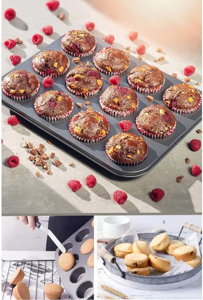 GLASSYCOOK Glassycook, 12'li Silikon Emojili, Kurabiye, Pasta, Mini Muffin, Petibör Kalıbı 12'li-Kırmızı GLASSYCOOK Glassycook, 12'li Silikon Emojili, Kurabiye, Pasta, Mini Muffin, Petibör Kalıbı 12'li-Kırmızı