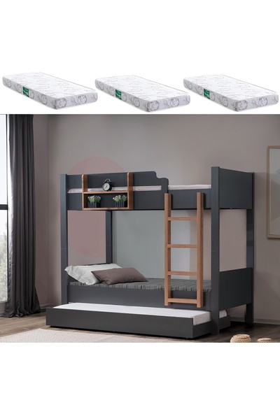 Setay Ranza, Asya Ayrılabilir Yavrulu Ranza + 3 Adet Comfort Yatak Setay Ranza, Asya Ayrılabilir Yavrulu Ranza + 3 Adet Comfort Yatak