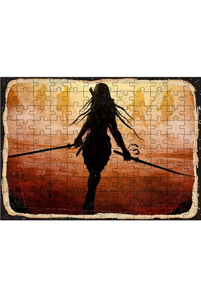 Tablomega Ahşap Mdf Puzzle Yapboz Savaşçı Kadın 120 Parça 25*35 cm