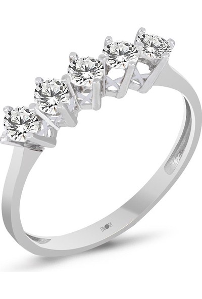 Bilezikci Beştaş Beyaz Altın Yüzük