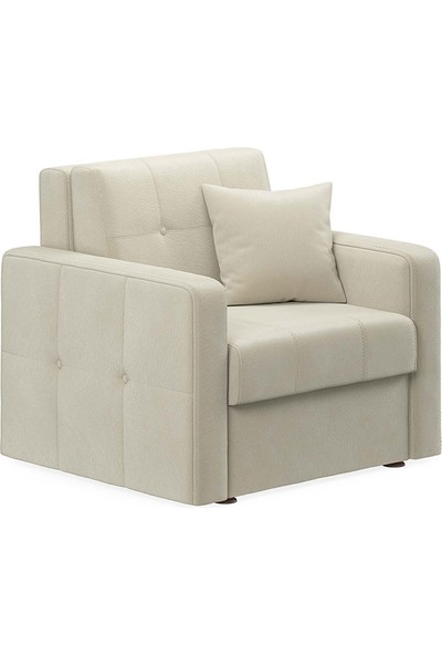 Enza Home Cosmo Tekli Yataklı Koltuk - Krem Enza Home Cosmo Tekli Yataklı Koltuk - Krem