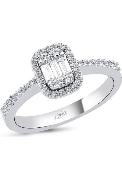 14 Ayar 0,31 Karat Pırlanta Baget Yüzük 14 Ayar 0,31 Karat Pırlanta Baget Yüzük