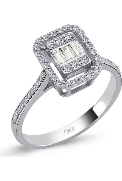 14 Ayar 0,35 Karat Pırlanta Baget Yüzük 14 Ayar 0,35 Karat Pırlanta Baget Yüzük