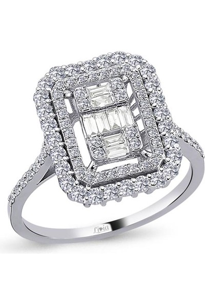 Livia 8 Ayar 0,27 Karat Pırlanta Baget Yüzük Livia 8 Ayar 0,27 Karat Pırlanta Baget Yüzük