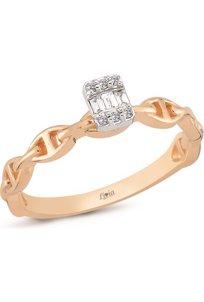 Livia 14 Ayar 0,08 Karat Pırlanta Baget Yüzük Livia 14 Ayar 0,08 Karat Pırlanta Baget Yüzük