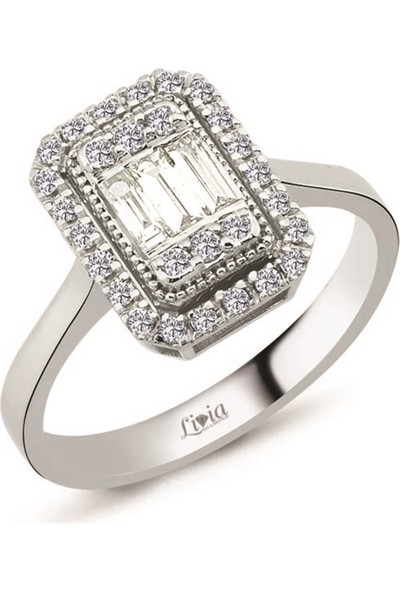 Livia 14 Ayar 0,59 Karat Pırlanta Baget Yüzük Livia 14 Ayar 0,59 Karat Pırlanta Baget Yüzük