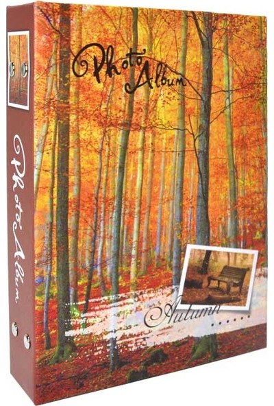 Best Hediye 200'LÜK Sonbahar Desenli 10 x 15 cm Fotoğraf Albümü