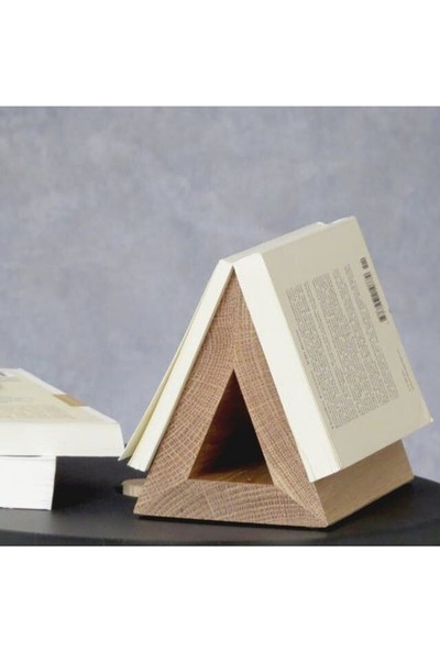 Ahşap Üçgen Kitap Ayracı