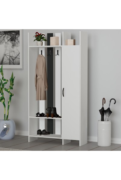 Derya Dekor Pro Portmanto Beyaz