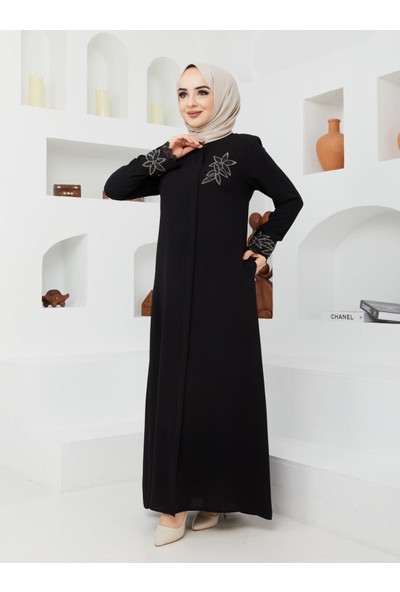 KMK Kombin Bayan-Kadın Çiçek Desenli Petek Kumaş Pardesü-Ferace KMK Kombin Bayan-Kadın Çiçek Desenli Petek Kumaş Pardesü-Ferace