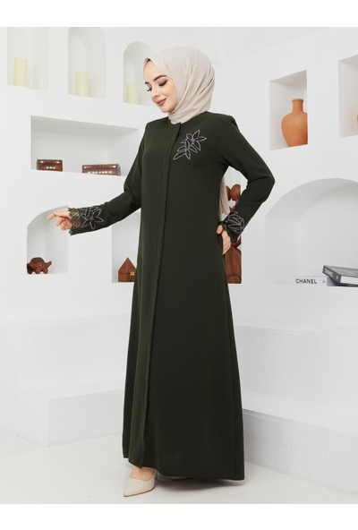 KMK Kombin Bayan-Kadın Çiçek Desenli Petek Kumaş Pardesü-Ferace KMK Kombin Bayan-Kadın Çiçek Desenli Petek Kumaş Pardesü-Ferace