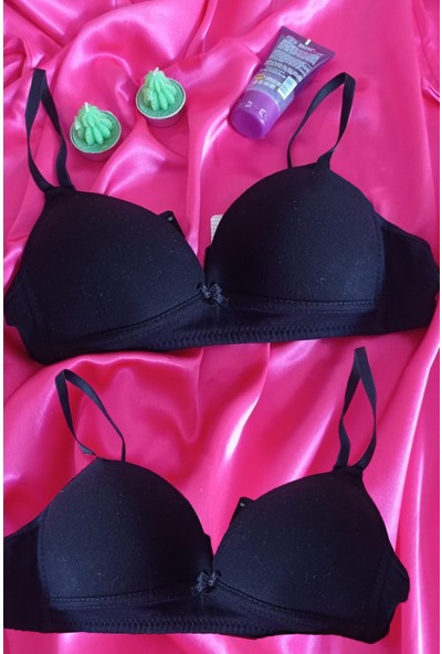 Swella Fitsee Kız Çocuk Alıştırma Sütyeni Ilk Sütyen 2'li Siyah