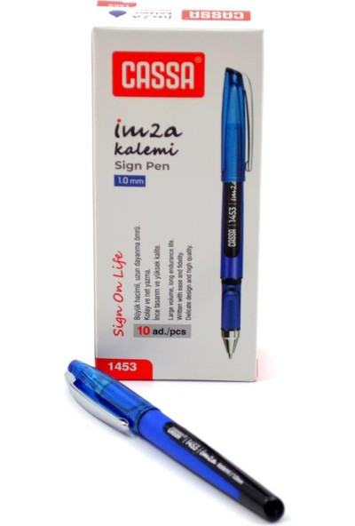 Cassa 1453 Imza Kalemi 1.0 mm 10 Adet Mavi Cassa 1453 Imza Kalemi 1.0 mm 10 Adet Mavi