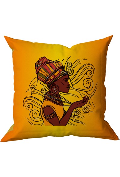 Belnido Afrika Motifli Dekoratif Kırlent Kılıfı Seti KRY1005