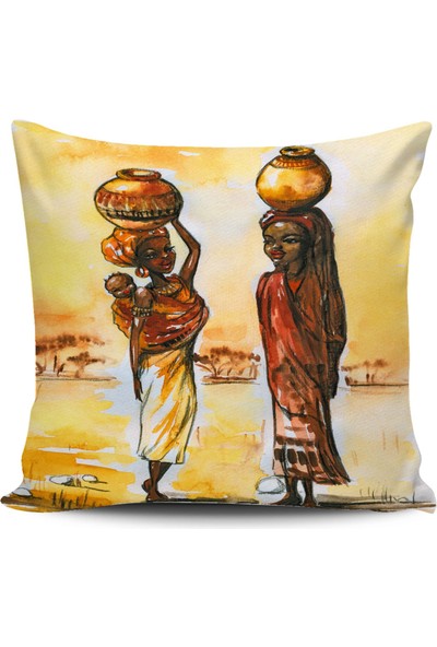 Belnido Afrika Motifli Dekoratif Kırlent Kılıfı Seti KRB2012