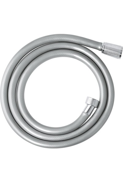 Fusty Gri Paslanmaz Kopmaz Patlamaz Kaliteli Pvc Duş Hortumu - Yüksek Kalitei Lüx Duş Spirali - Tüm Duş Setleri/ Duş Başlıkları ile Uyumlu (G1/2) - 150CM