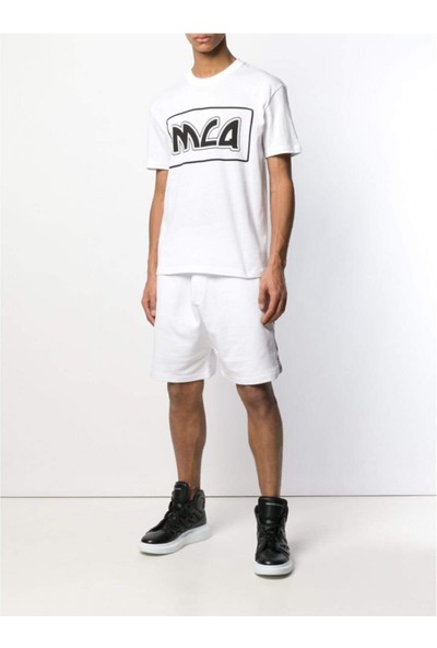 Mcq Alexander Mcqueen Kutu Logolu Erkek T-Shirt - Beyaz