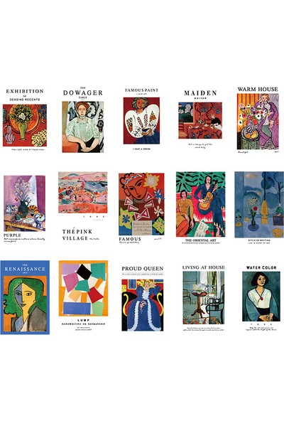 FIY Kartpostal 15 Adet Sanat Yağlıboya Duvar Sticker Fotoğraf Çerçevesi Boyama Yapışkan Olmayan Kart Stoğu (Yurt Dışından) FIY Kartpostal 15 Adet Sanat Yağlıboya Duvar Sticker Fotoğraf Çerçevesi Boyama Yapışkan Olmayan Kart Stoğu (Yurt Dışından)