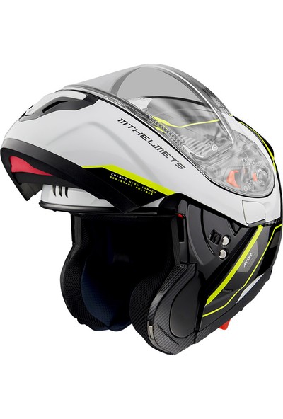 Mt Kask Atom Sv B3 Gloss Pearl Flour Yellow Çene Açılı Kask Mt Kask Atom Sv B3 Gloss Pearl Flour Yellow Çene Açılı Kask