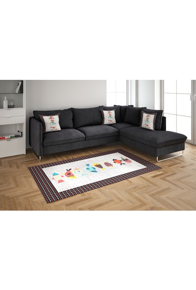 Evmila Modern Desenli Dijital Baskı Halı Evmila Modern Desenli Dijital Baskı Halı