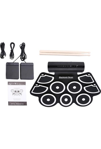 Perfk Elektronik Roll Up Davul Seti Mıdı Silikon 9 Pedleri W / Foot Pedals Sticks (Yurt Dışından) Perfk Elektronik Roll Up Davul Seti Mıdı Silikon 9 Pedleri W / Foot Pedals Sticks (Yurt Dışından)