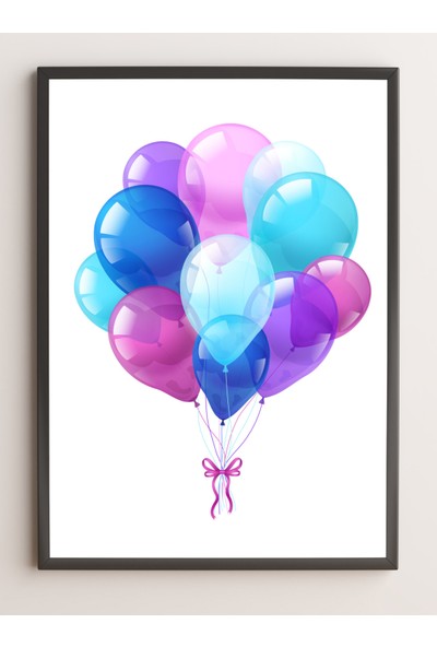 DuoArt Balonlar Poster - Yüksek Çözünürlük Hd Duvar Posteri - Çerçevesiz