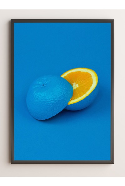 DuoArt Mavi Portakal Poster - Yüksek Çözünürlük Hd Duvar Posteri - Çerçevesiz