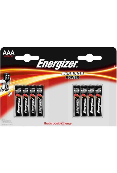 Energizer Alkaline Power Ince Kalem Pil Aaa 8' Li Paket Energizer Alkaline Power Ince Kalem Pil Aaa 8' Li Paket