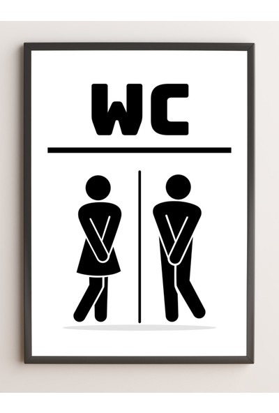 DuoArt Wc Poster - Yüksek Çözünürlük Hd Duvar Posteri - Çerçevesiz