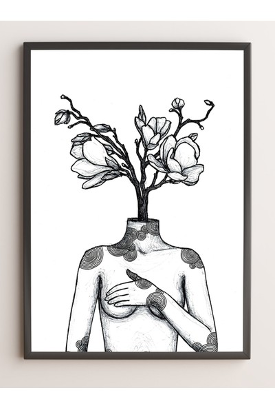 DuoArt Soyut Sanatsal Kadın Poster - Yüksek Çözünürlük Hd Duvar Posteri - Çerçevesiz